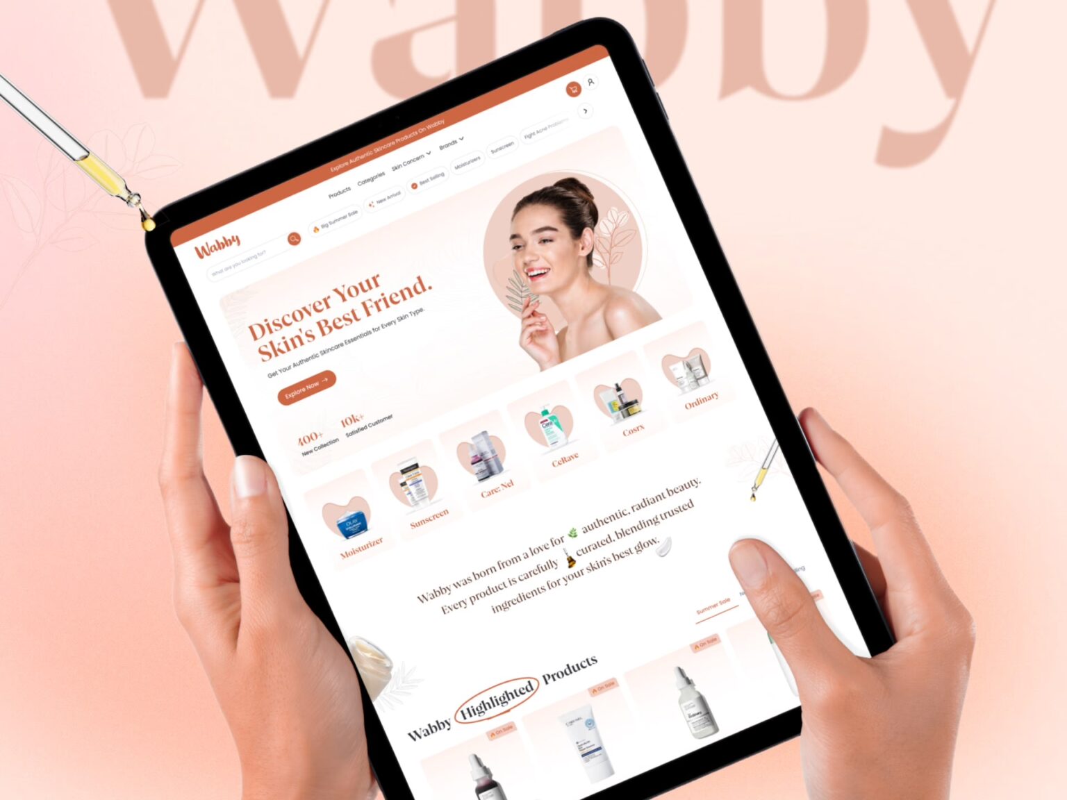 Wabby - Skincare E-Commerce Website Redesign - UI/UX - Radiyal